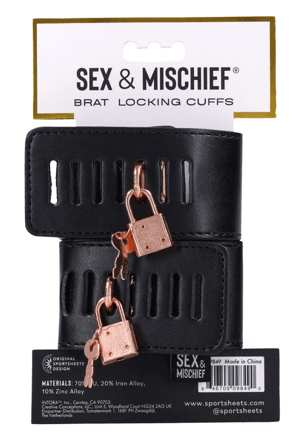 Sex & Mischief Brat Locking Cuffs | DreamyDesire Canada – Dreamy Desire